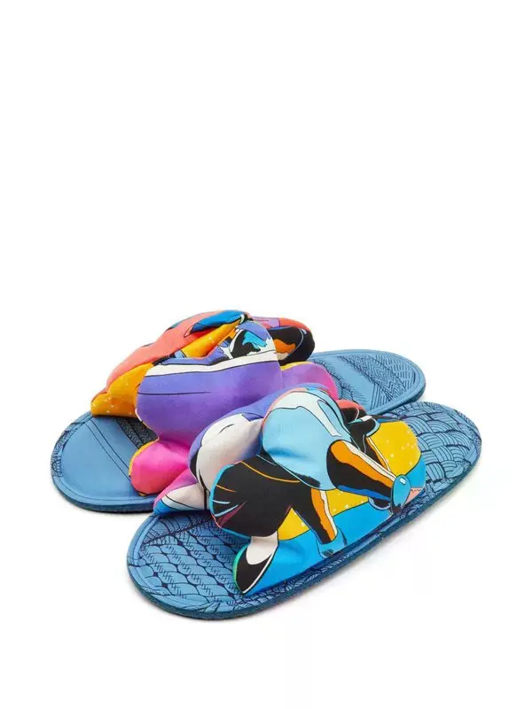 Hermès Space Derby Printed Slippers