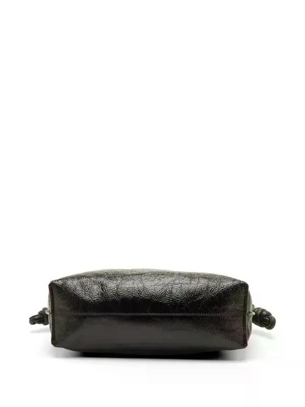 Loewe Flamenco Knot Leather Shoulder Bag - Black