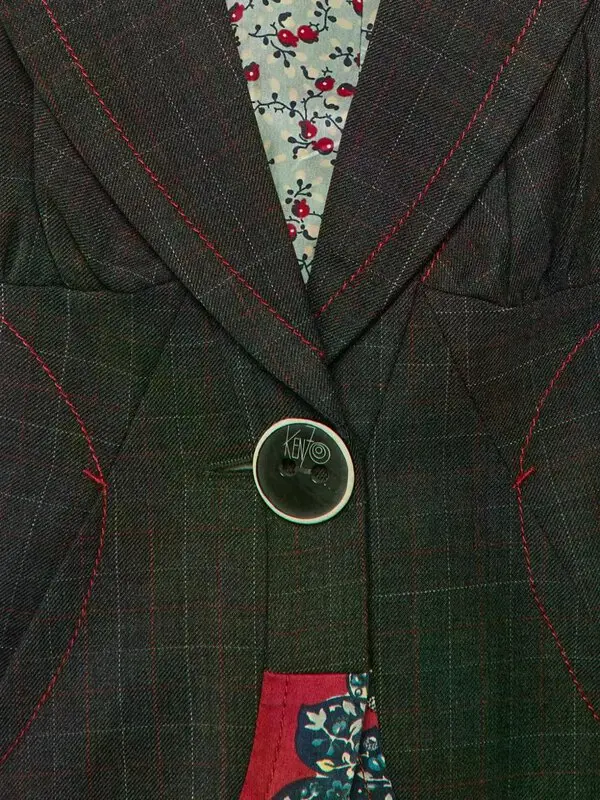 Kenzo Wool Blazer With Contrast Detailing