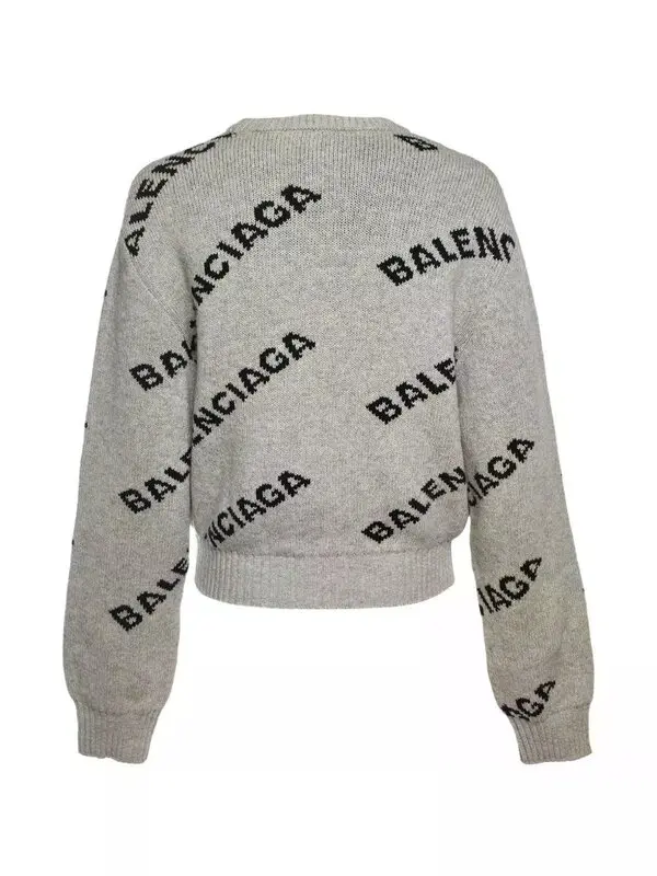 Balenciaga All-over Logo Knit Sweater
