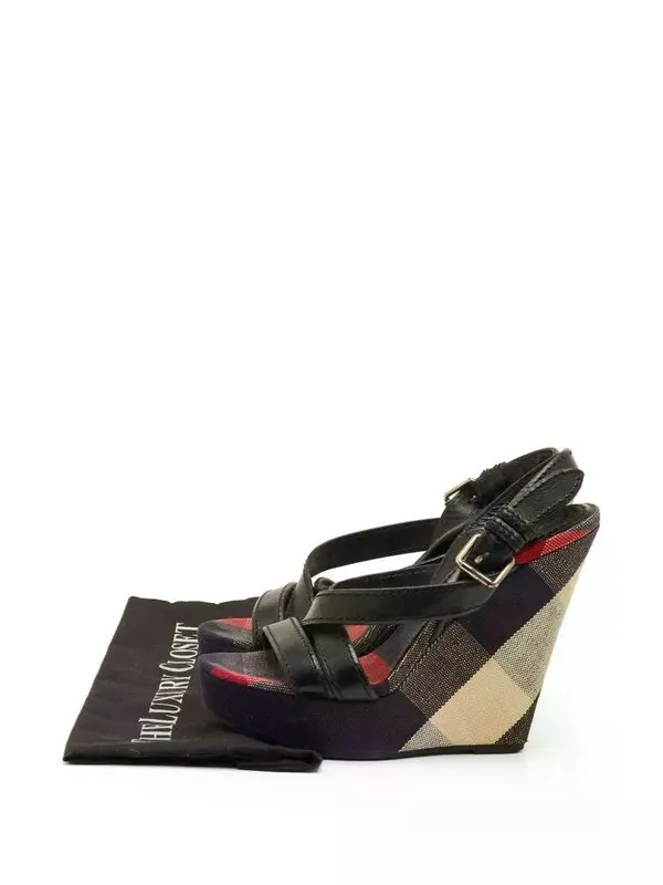Burberry Nova Check Platform Sandals