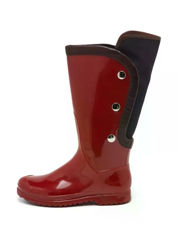 Marni Glossy Finish Button Detail Rain Boots