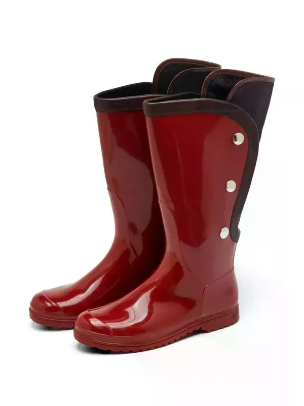 Marni Glossy Finish Button Detail Rain Boots