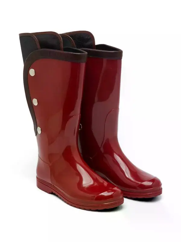 Marni Glossy Finish Button Detail Rain Boots