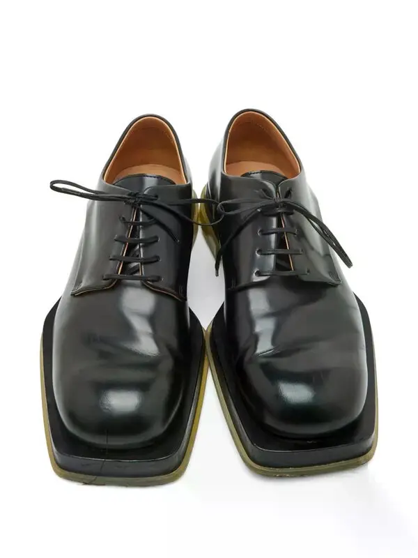 Bottega Veneta Square Toe Derby Shoes