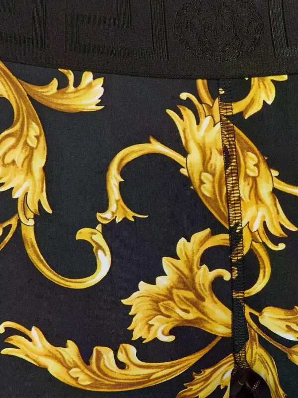 Versace Baroque-print Jersey Leggings