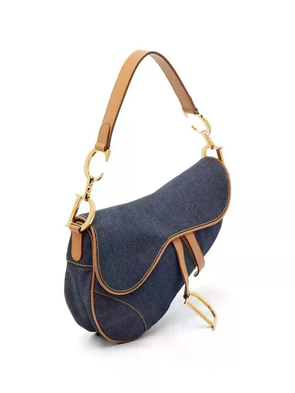Dior Saddle Leather-trim Tote Bag