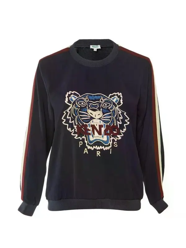Kenzo Tiger Embroidered Crepe Sweater