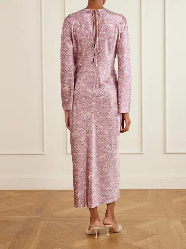 Veronica Beard Gemma Floral-print Silk-blend Satin Maxi Dress