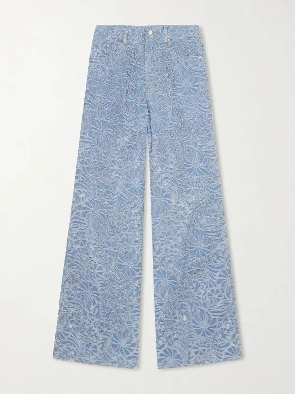 Veronica Beard Taylor High-rise Wide-leg Jeans