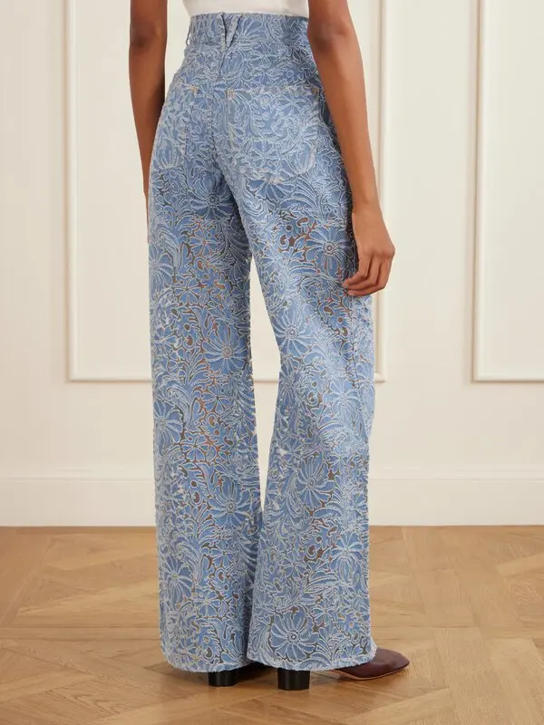 Veronica Beard Taylor High-rise Wide-leg Jeans
