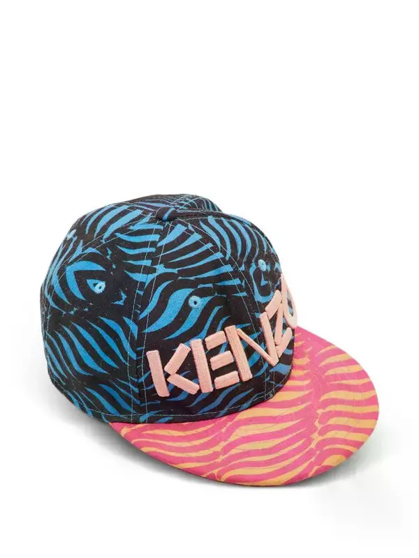 Kenzo X New Era Printed Canvas Baseball Cap - Blue