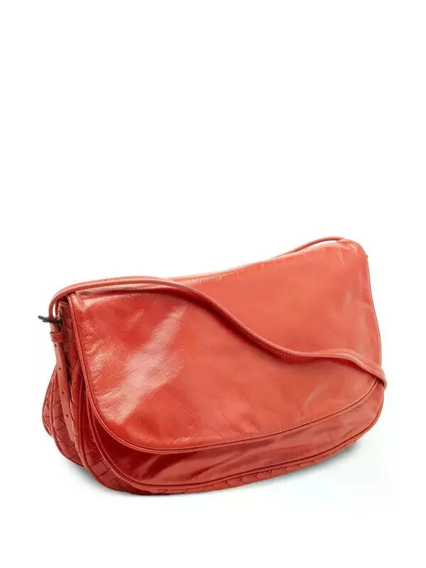 Bottega Veneta Glazed Leather Medium Crossbody Bag
