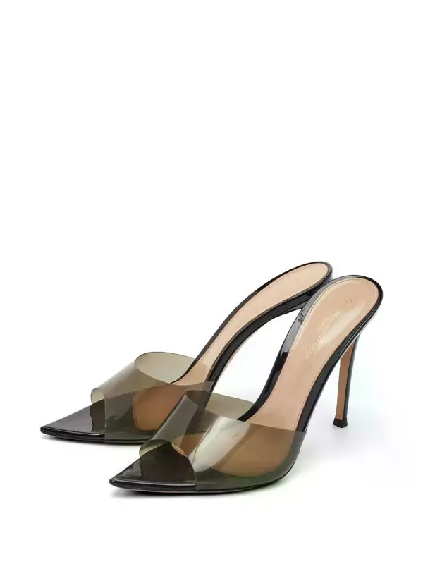 GIANVITO ROSSI Elle Transparent Strap Stiletto Sandals
