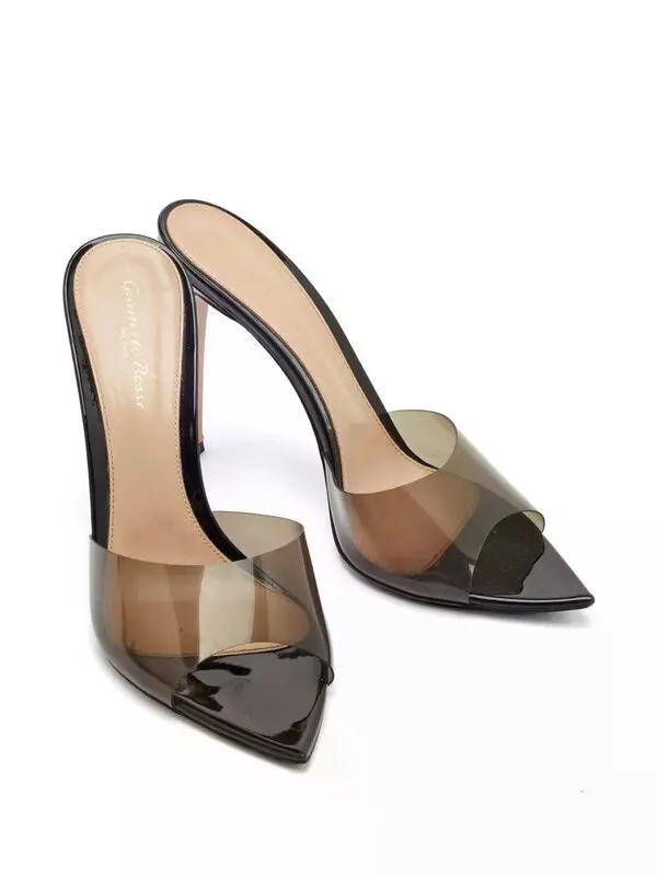 GIANVITO ROSSI Elle Transparent Strap Stiletto Sandals