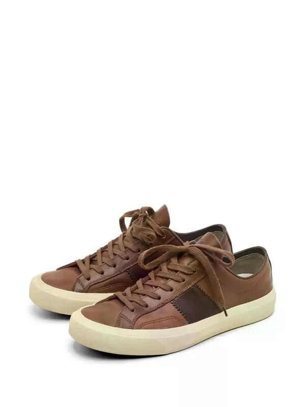 TOM FORD Cambridge Leather Sneakers - Brown