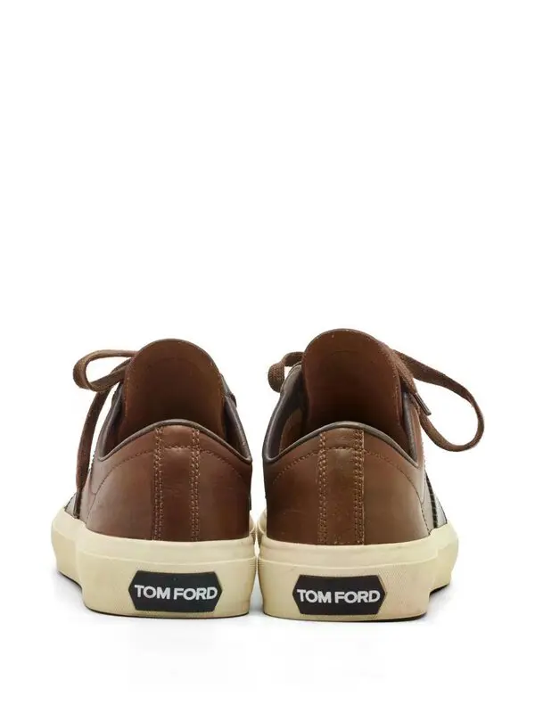 TOM FORD Cambridge Leather Sneakers - Brown