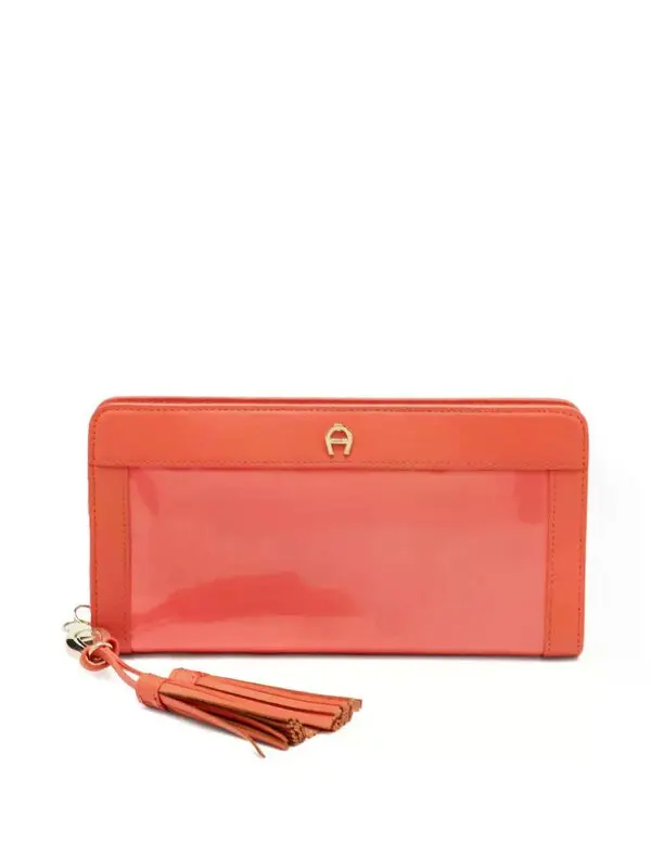 AIGNER Cavallina Tassel Zip-around Wallet - Orange