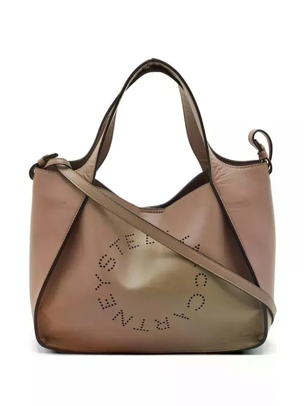 Stella McCartney Perforated Logo Tote Bag - Neutrals