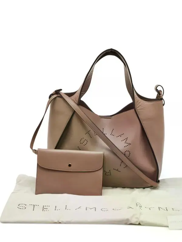 Stella McCartney Perforated Logo Tote Bag - Neutrals