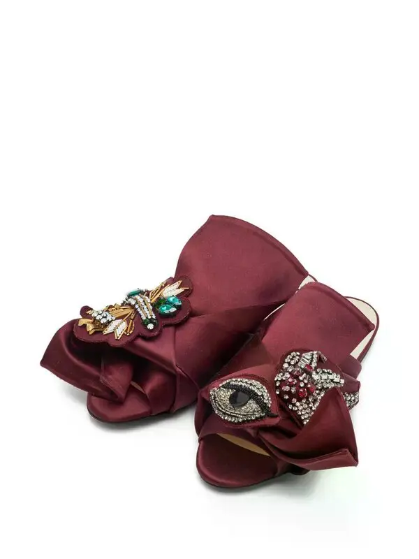 N°21 Crystal-embellished Knot Mules