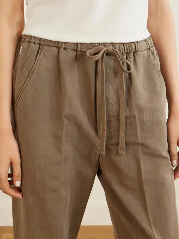 Citizens Of Humanity Aurora Cotton And Linen-blend Wide-leg Pants - Neutrals