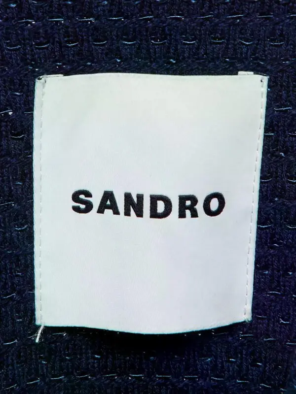 Sandro Sleeveless Jacket With Contrast Stitching