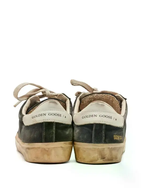 GOLDEN GOOSE Soul Star Distressed Velvet & Suede Lace-up Sneakers