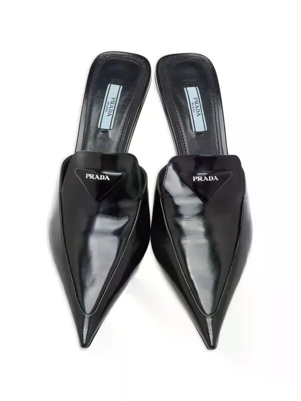 Prada Logo Plaque Mules