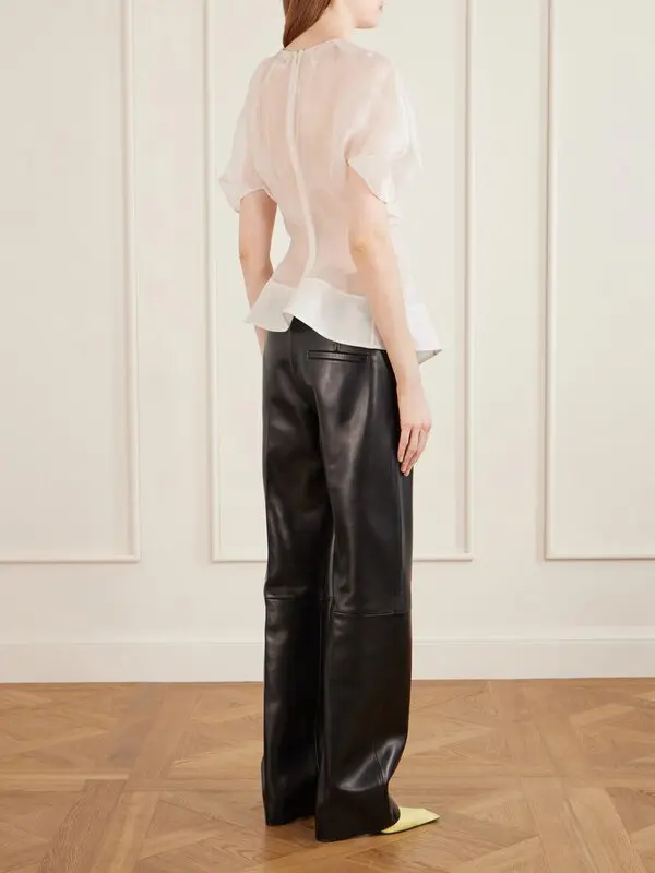 Khaite Rumi Silk Organza Top - White