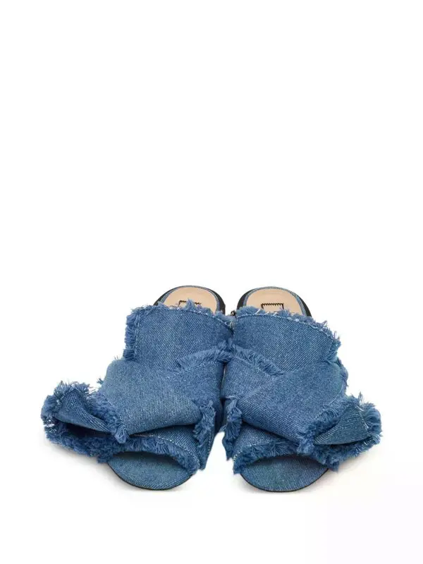 N°21 Denim Sculptural Knot Sandals