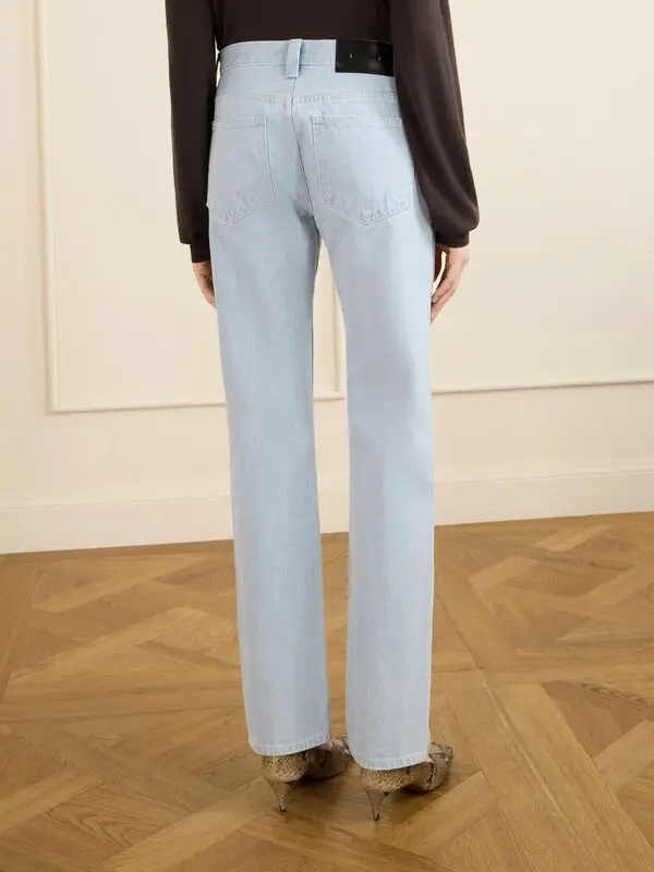Khaite Farley Straight-leg Jeans In Seneca Wash