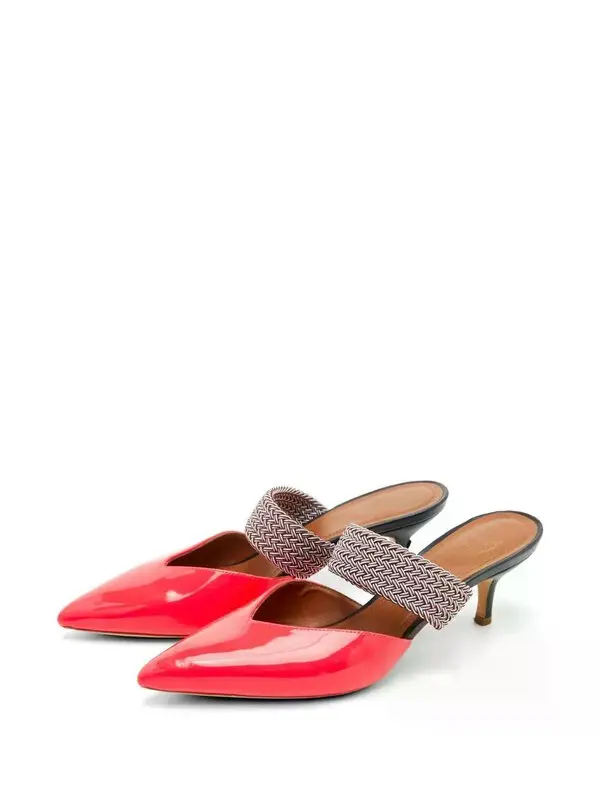 MALONE SOULIERS Maisie Patent Leather Mules - Red