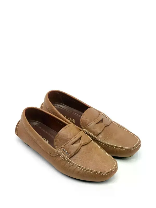 Prada Saffiano Leather Loafers