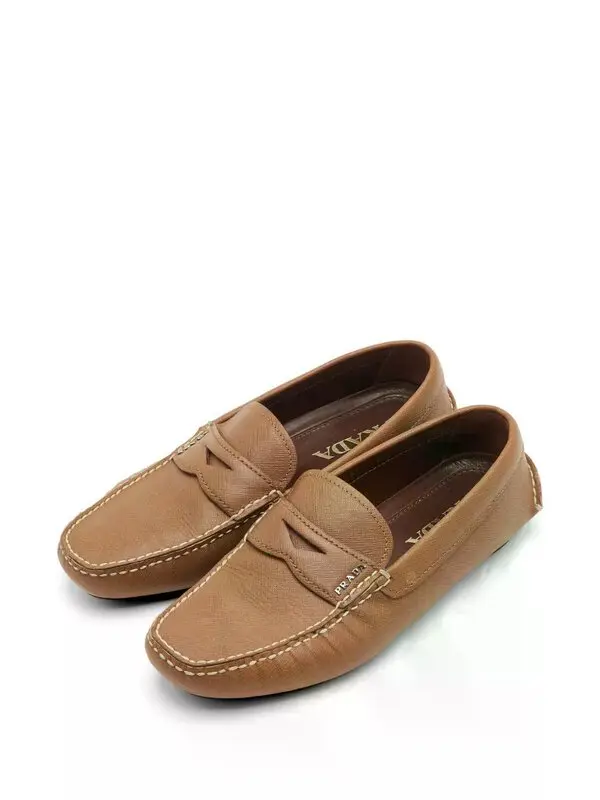 Prada Saffiano Leather Loafers