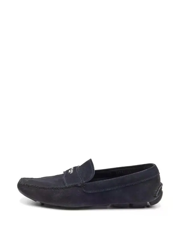 Prada Suede Slip-on Loafers