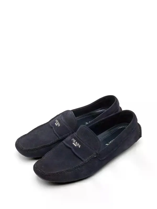 Prada Suede Slip-on Loafers