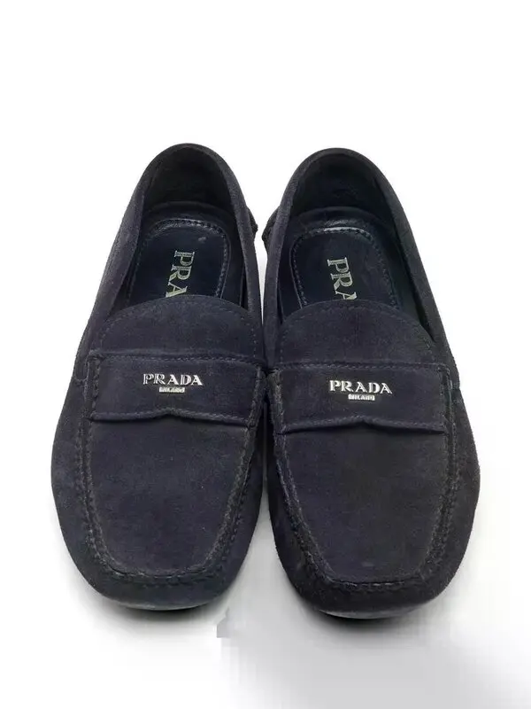 Prada Suede Slip-on Loafers