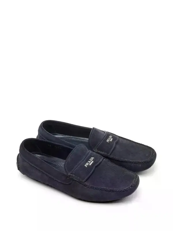 Prada Suede Slip-on Loafers