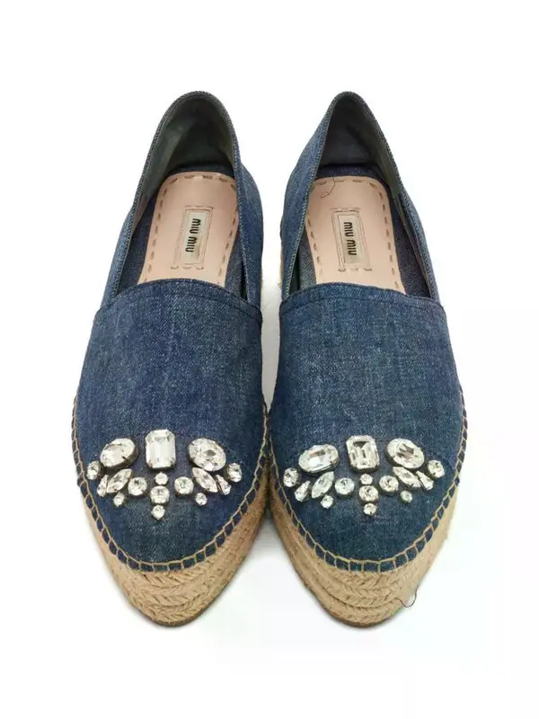 Miu Miu Embellished Platform Sandals