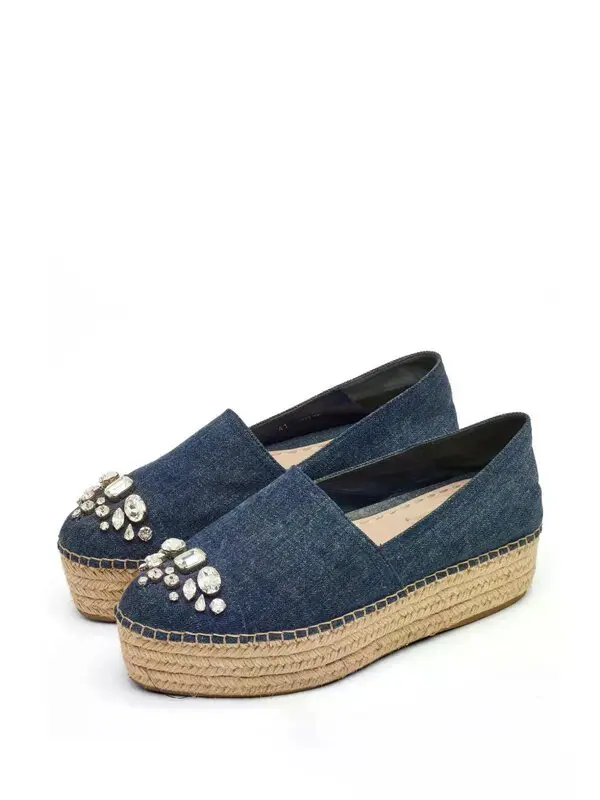 Miu Miu Embellished Platform Sandals