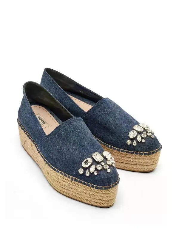 Miu Miu Embellished Platform Sandals