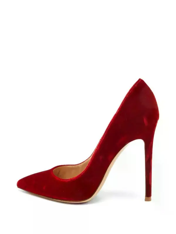 GIANVITO ROSSI Velvet Pointed-toe Pumps