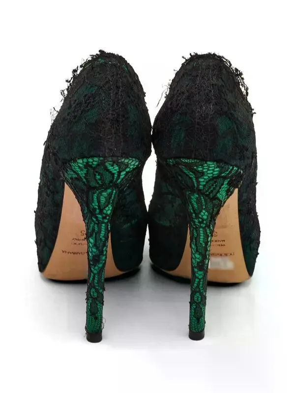 Dolce & Gabbana Lace Platform Peep-toe Pumps