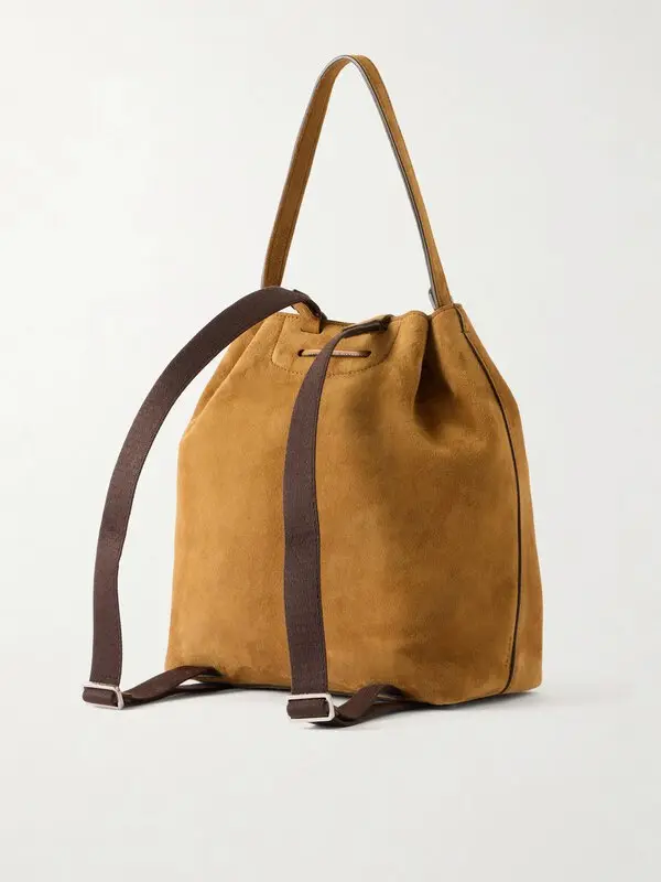 THE ROW Suede Drawstring Backpack
