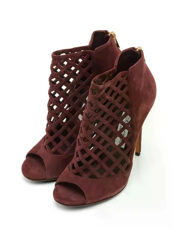 JIMMY CHOO Drift Cutout Peep-toe Ankle Boots