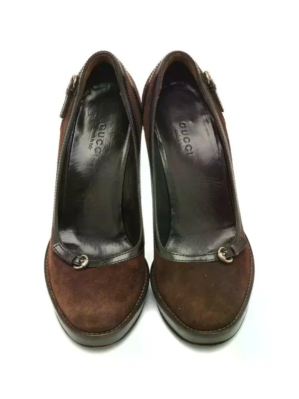 Gucci Buckle Detail Platform Pumps