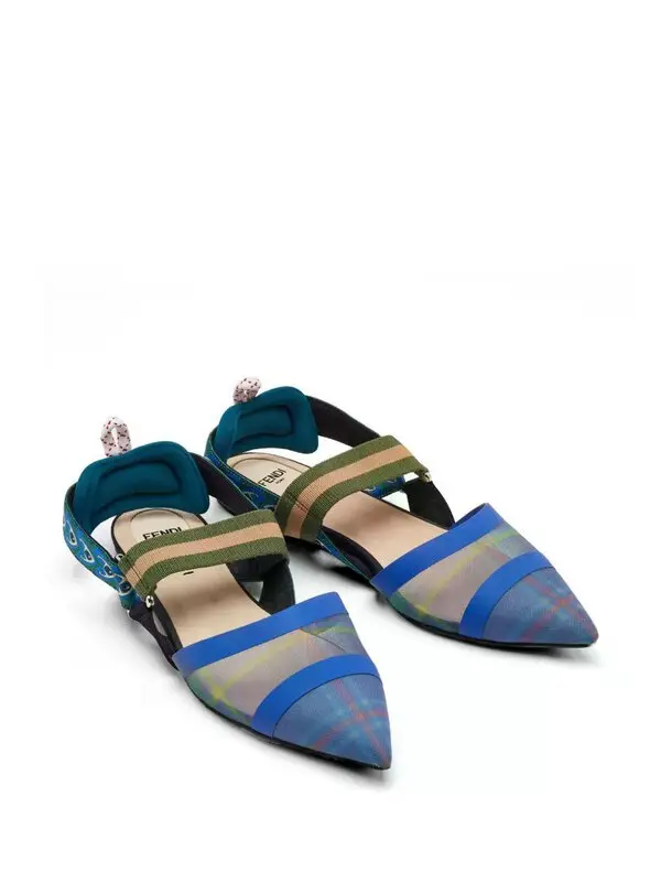 Fendi Colibri Mesh Flat Pumps