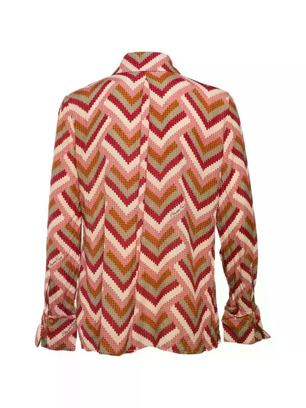 Elisabetta Franchi Chevron Print Crepe Shirt