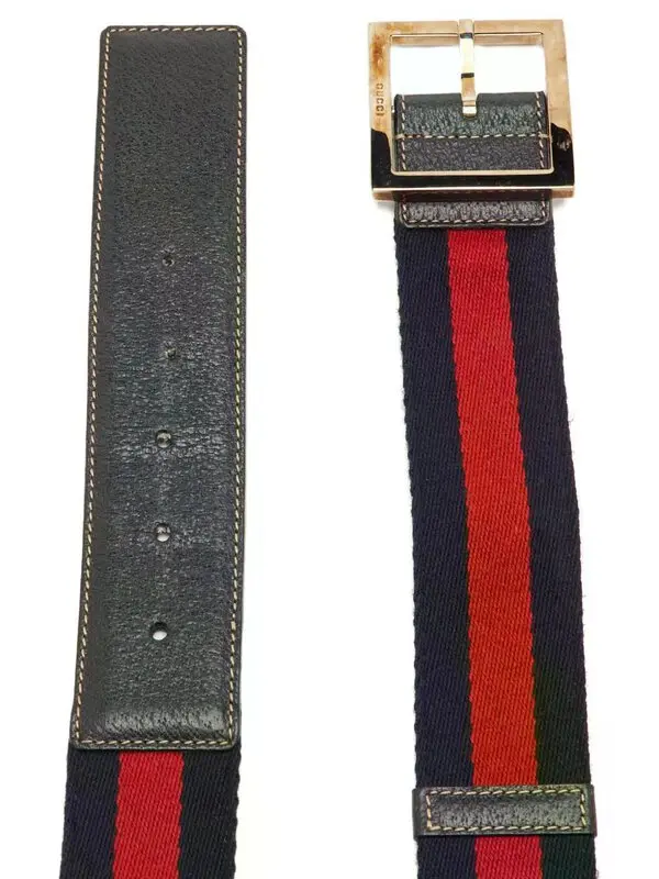 Gucci Web Stripe Buckle Belt
